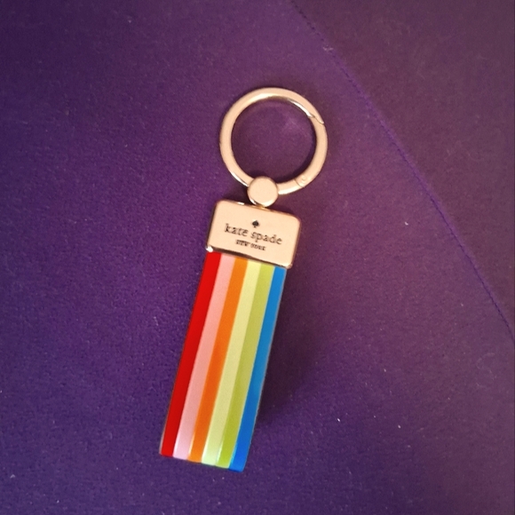 kate spade | Accessories | Kate Spade Colorful Rainbow Key Ringbag ...